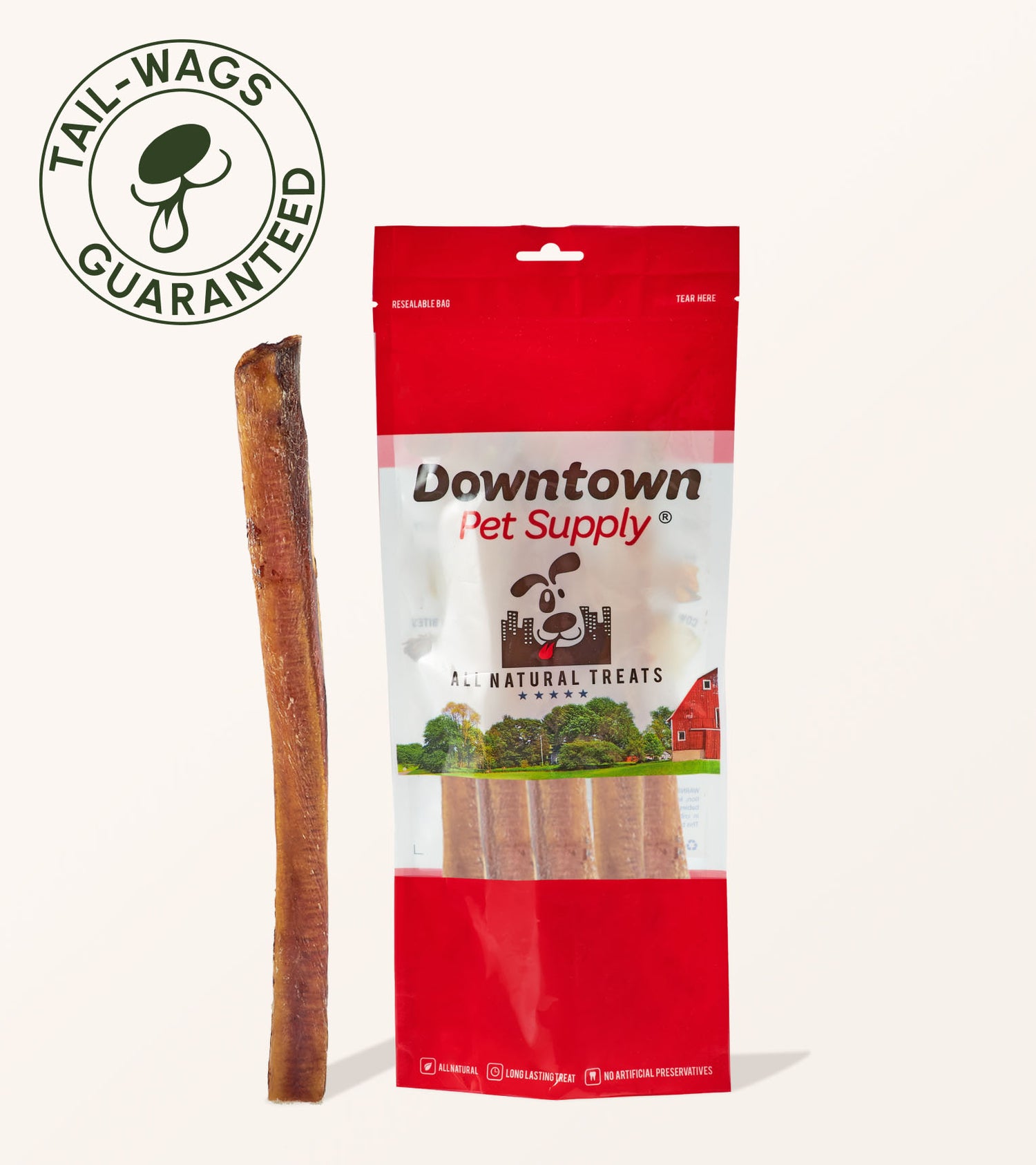 Jumbo Bully Sticks for Large Dogs | Long-Lasting Chews | Downtown Pet ...