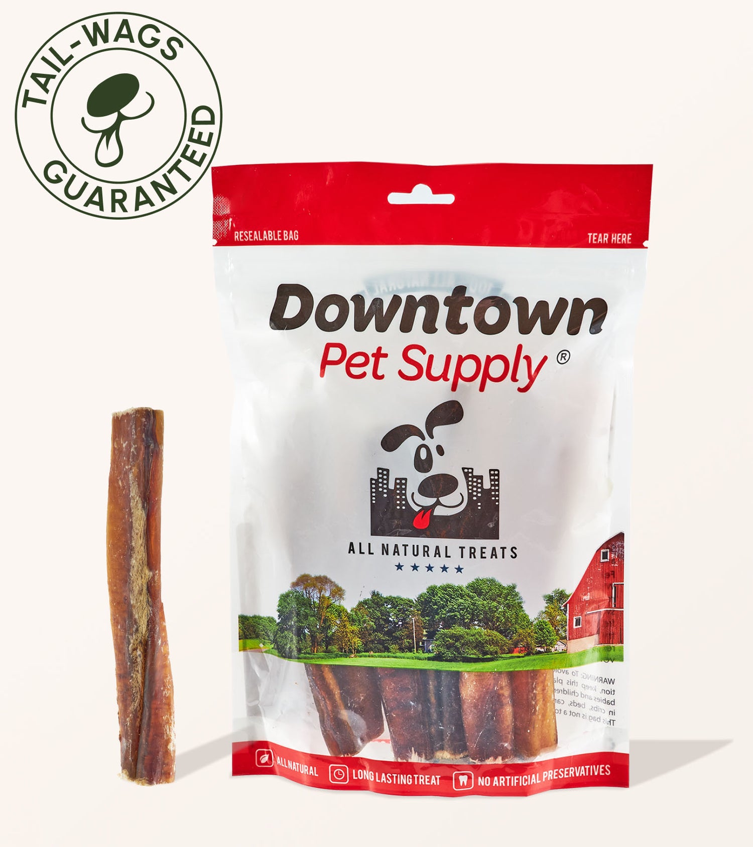 Jumbo Bully Sticks for Large Dogs | Long-Lasting Chews | Downtown Pet ...